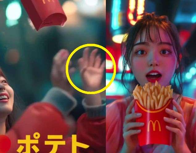 手指6本のシーンも…マクドナルドが作ったAI広告動画に「不気味」「なぜ作った」ツッコミや批判相次ぐ | ガールズちゃんねる - Girls Channel